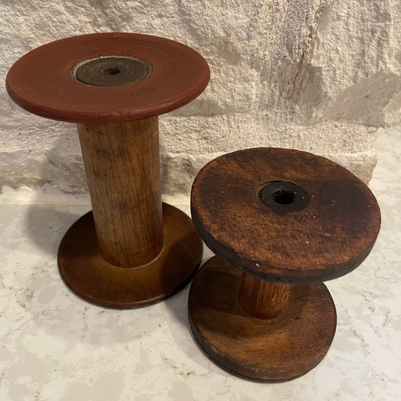 Vintage America | Other | Vintage Wood Textile Bobbin Bundle | Poshmark